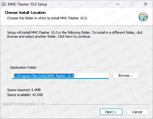 Installation and activation MMC flash