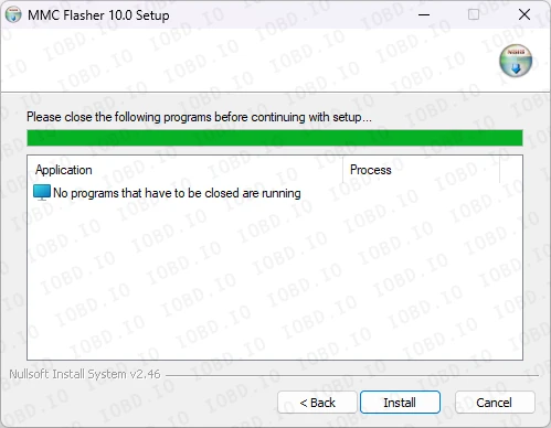Installation and activation MMC flash