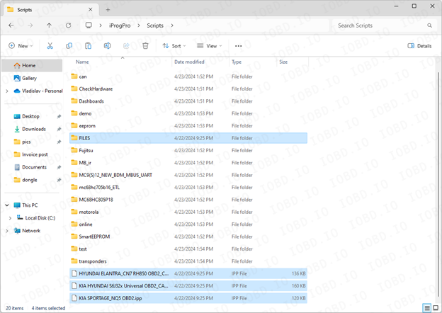 Script Script Toyota RAV4/Highlander R7F701401 Lock for iProg Pro