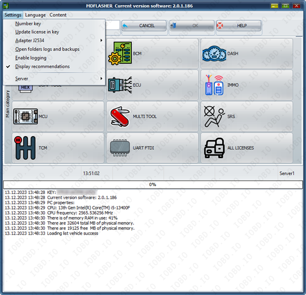 Installation and activation MDflasher