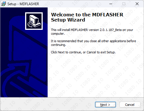 Installation and activation MDflasher